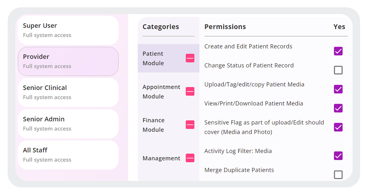 permissions – Capstone System