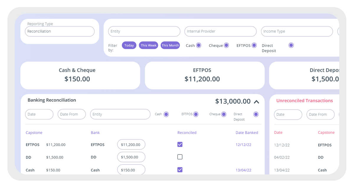 reconciliation – Capstone System